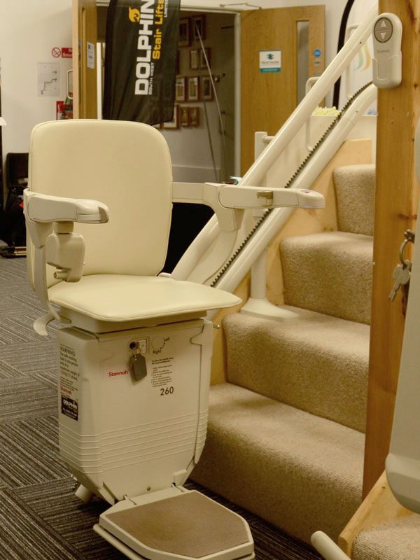 Stannah 260 With Sarum Seat Dolphin Devon Stairlifts